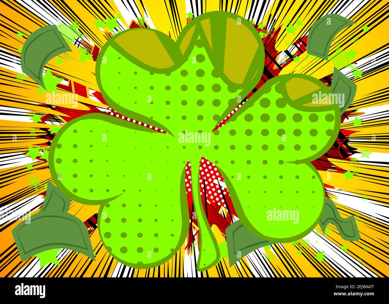 Luck related comic book background, banner, template, poster. Cartoon ...