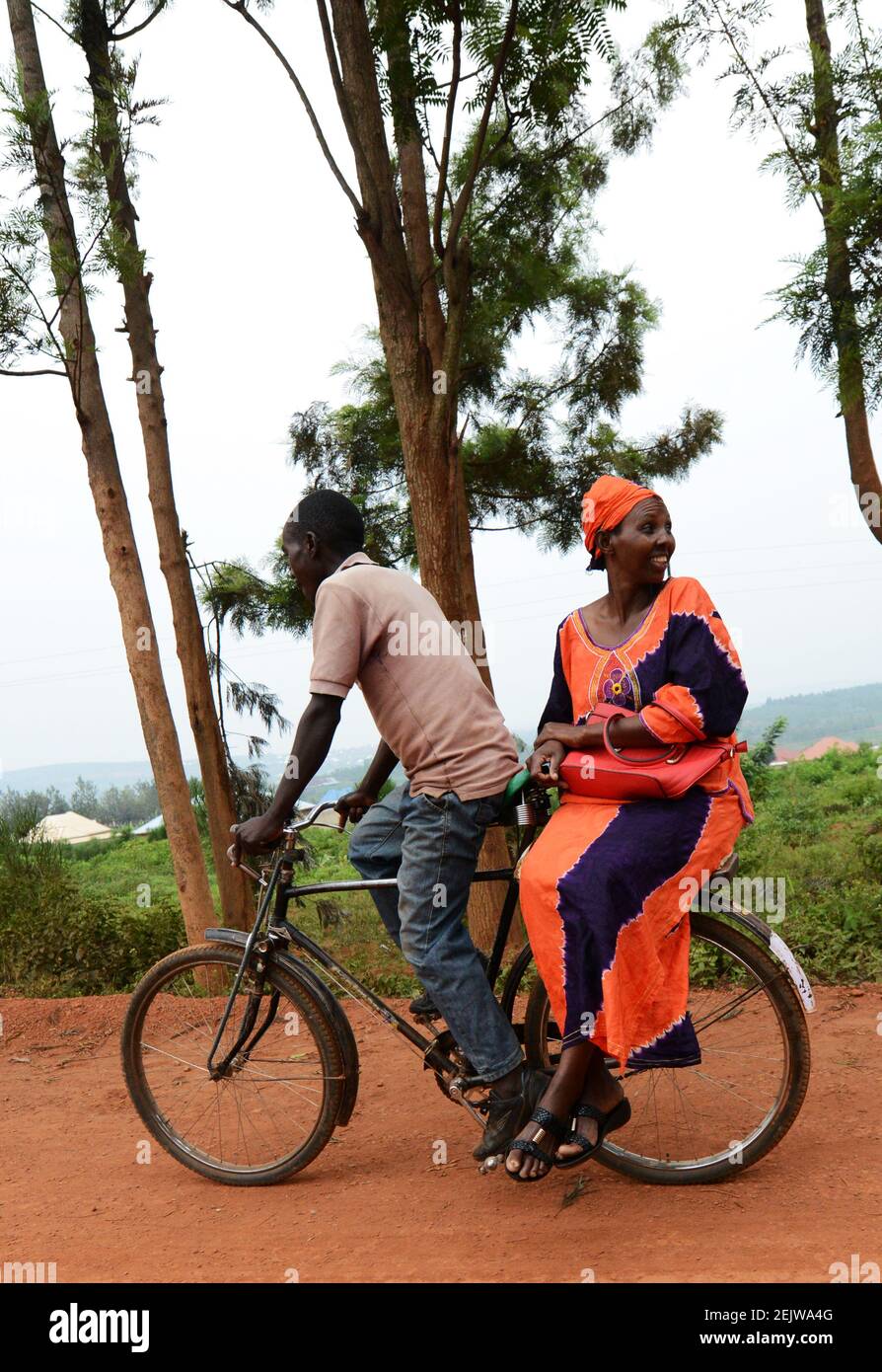 Cycle taxi in rural Rwanda Stock Photo - Alamy