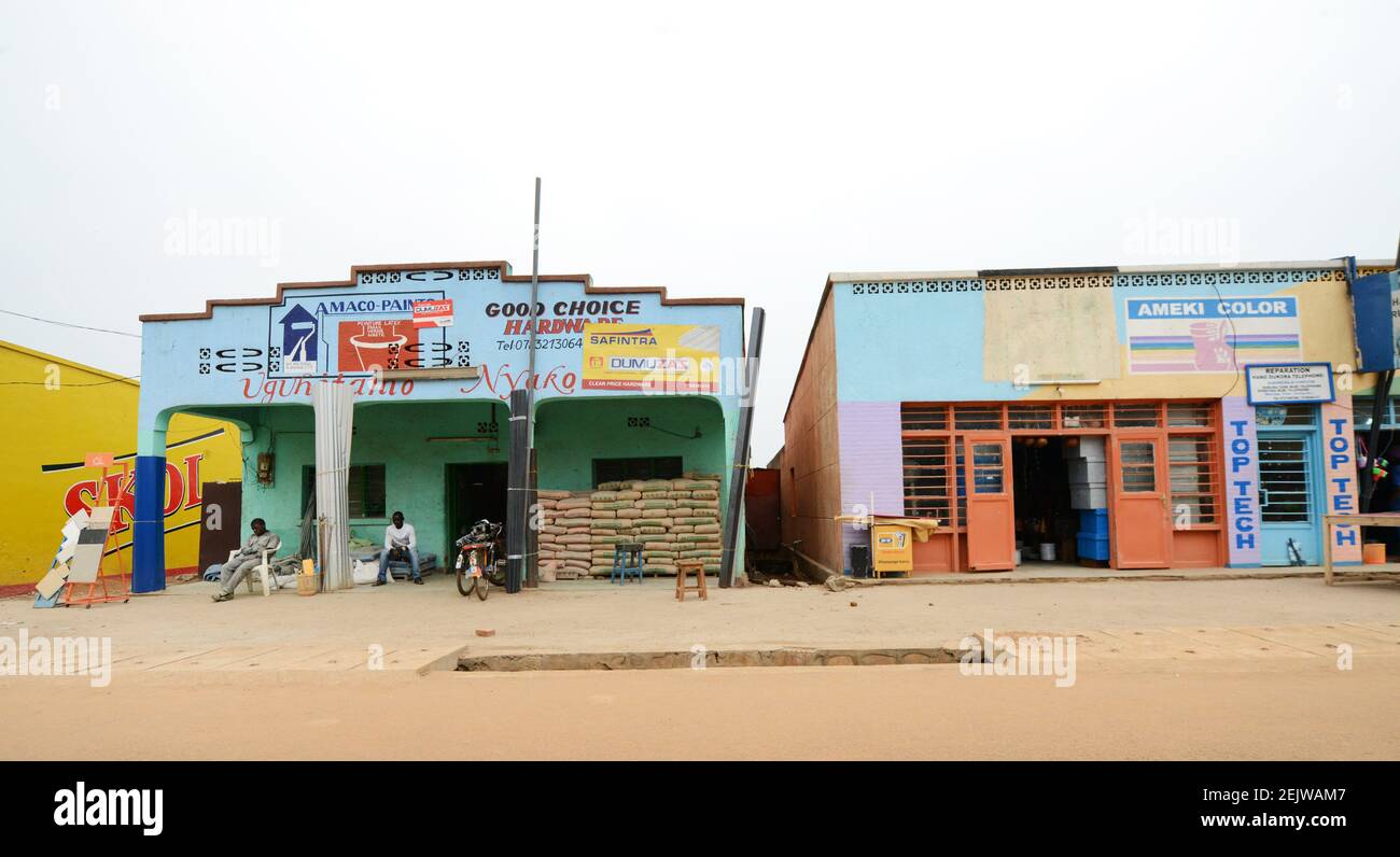 Local shops in Kinazi, Rwanda Stock Photo - Alamy