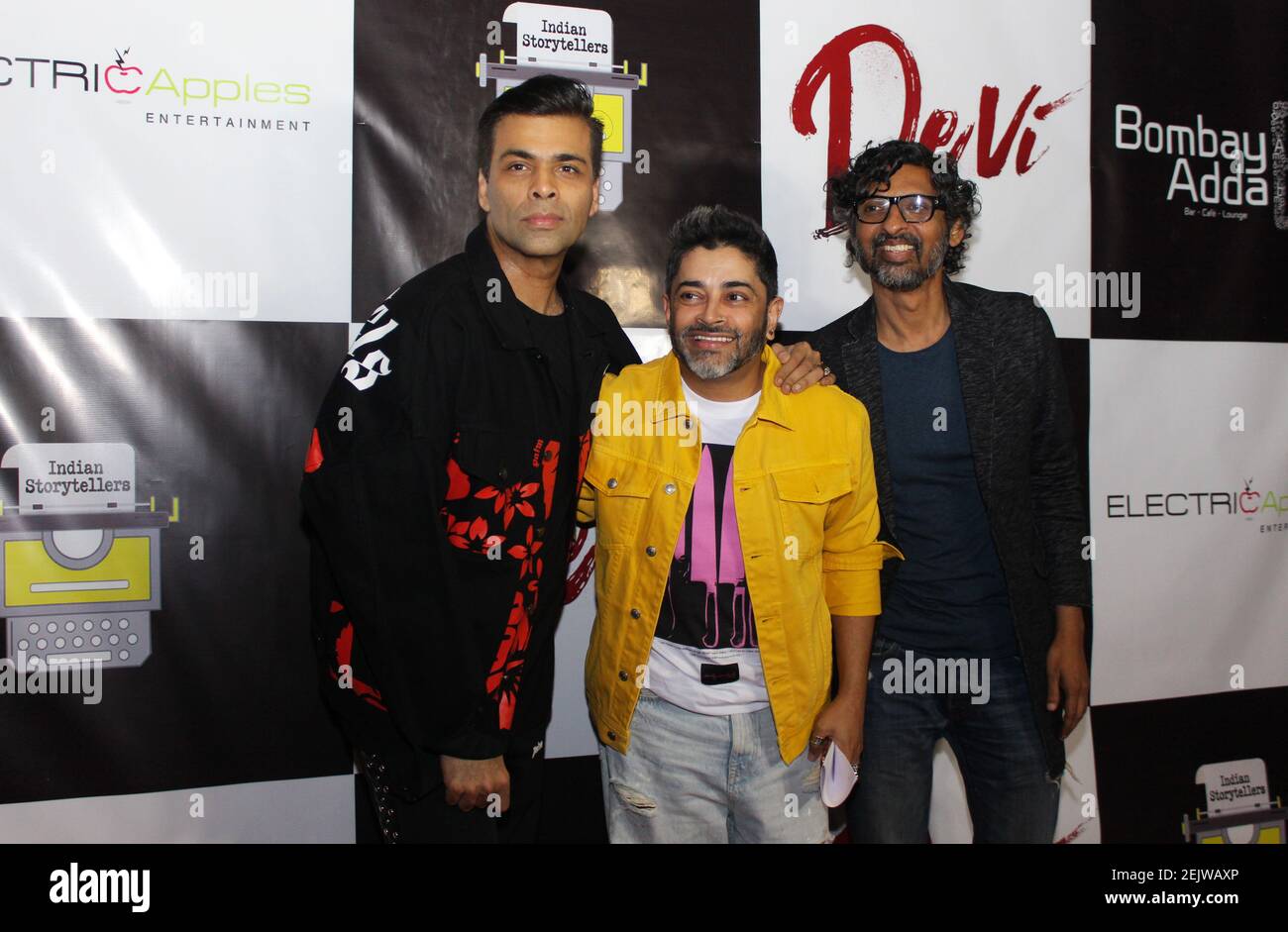 (L-R) Karan Johar, Ryan Stephen, Niranjan Iyengar attend the success ...