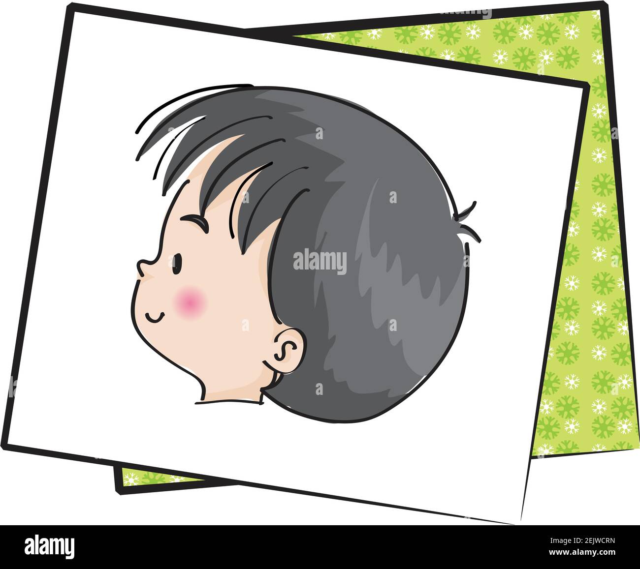 Cartoon Boy Face From The Side