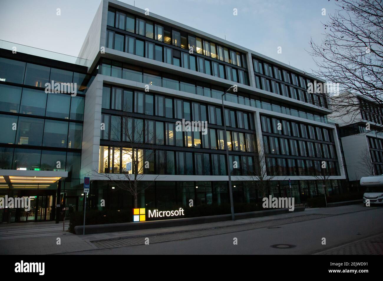 The German Headquarters of Microsoft in Munich. Microsoft is the second ...