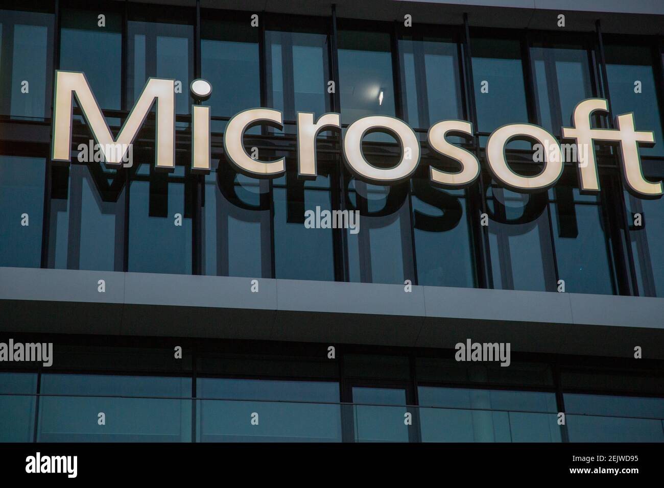 The German Headquarters of Microsoft in Munich. Microsoft is the second ...
