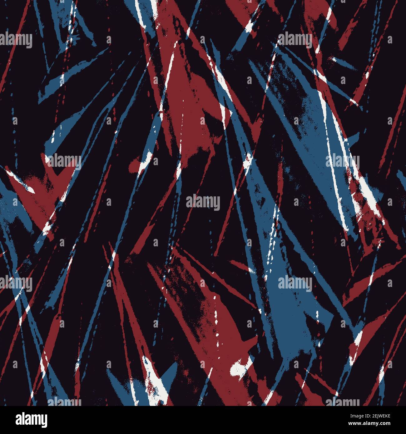 Seamless tropical pattern in red blue black white Stock Photo - Alamy