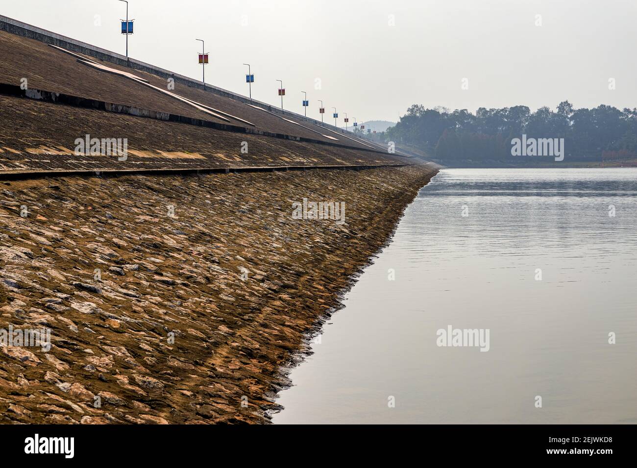 Reservoirs, lakes and mountain islands formed by dams Stock Photo - Alamy