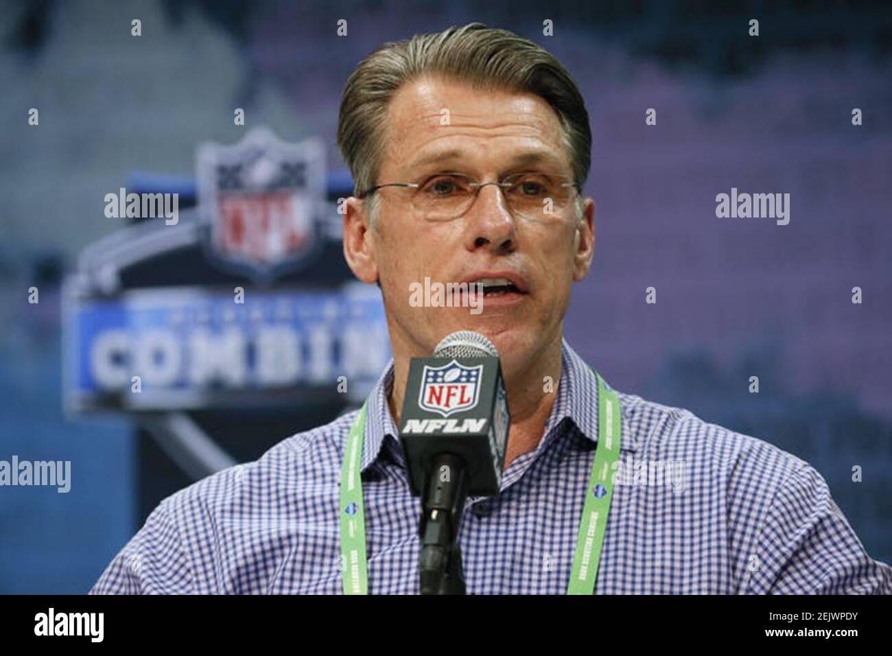 Vikings General Manager Rick Spielman. (Photo by Charlie Neibergall ...