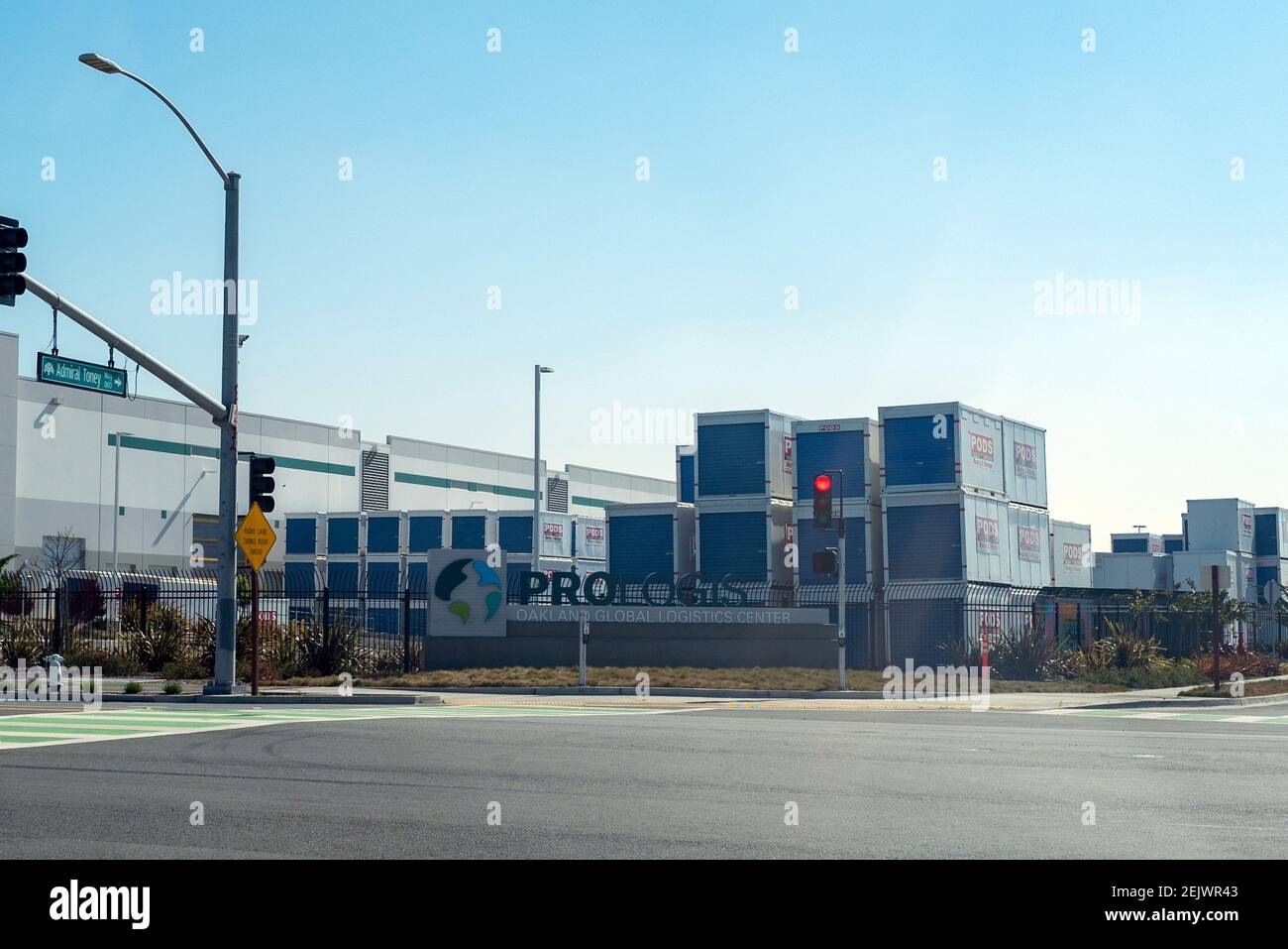 Prologis logistics company shipping depot at the Port of Oakland ...
