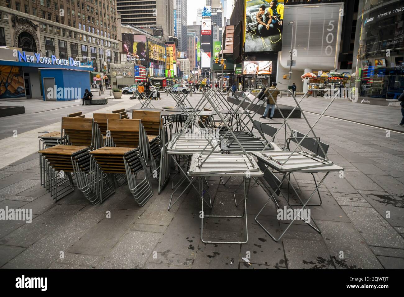 Empty Times Square in New York on Thursday, March 19, 2020 due to COVID ...