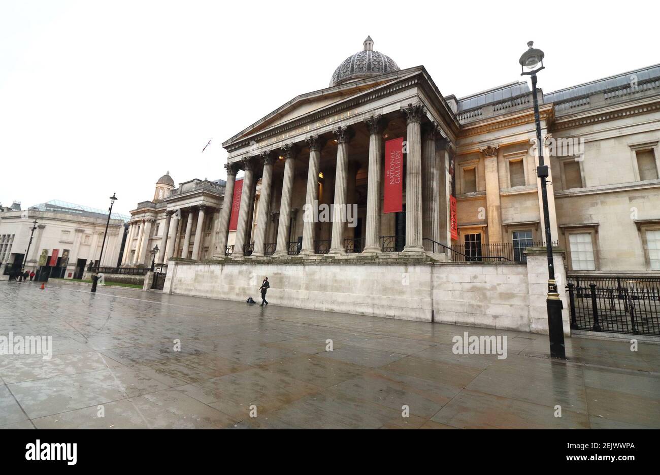 View of a closed National Gallery at Trafalgar Square amid Coronavirus ...