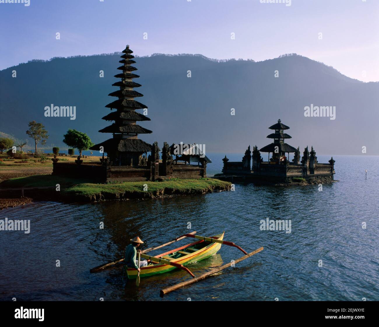 Asia,Indonesia, Bali, Lake Bratan,Pura Bratan Hindu temple Stock Photo ...