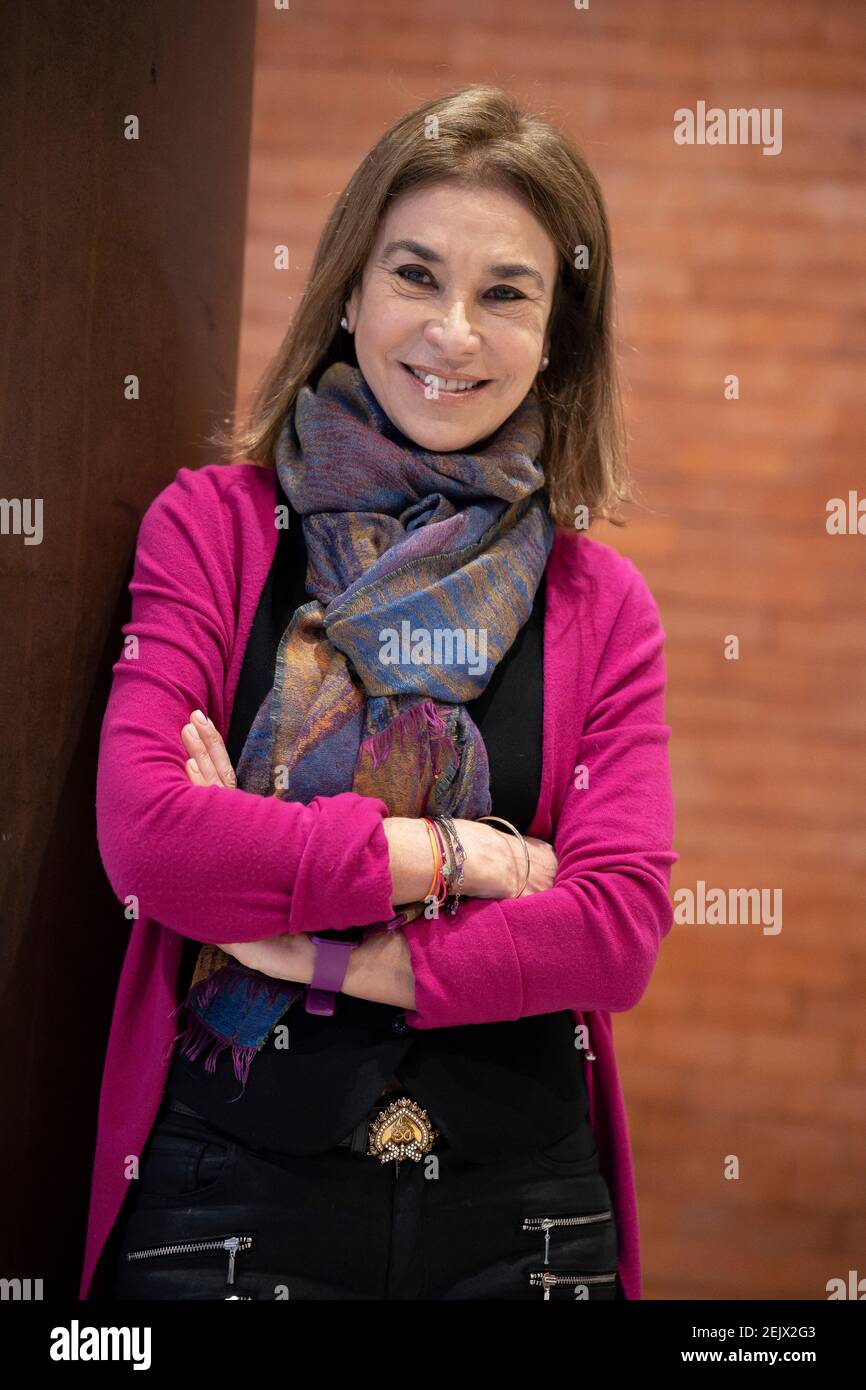 The writer Carmen Posadas poses for a photo during the presentation of ...