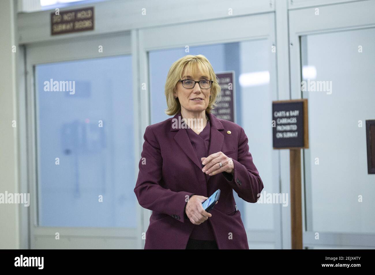 United States Senator Maggie Hassan (Democrat of New Hampshire) walks ...