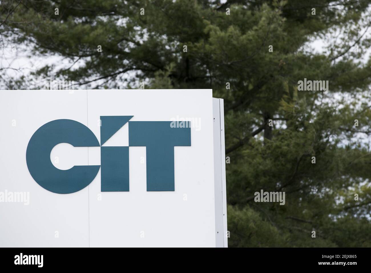 A logo sign outside of a facility occupied by CIT Group in Livingston ...