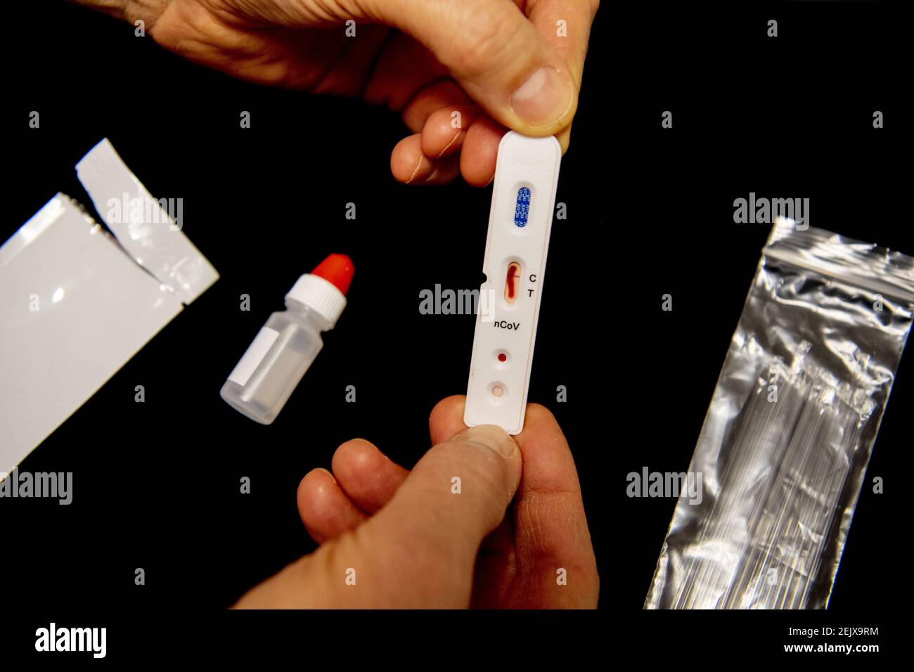 In this photo illustration a set of newly developed quick COVID-19 ...