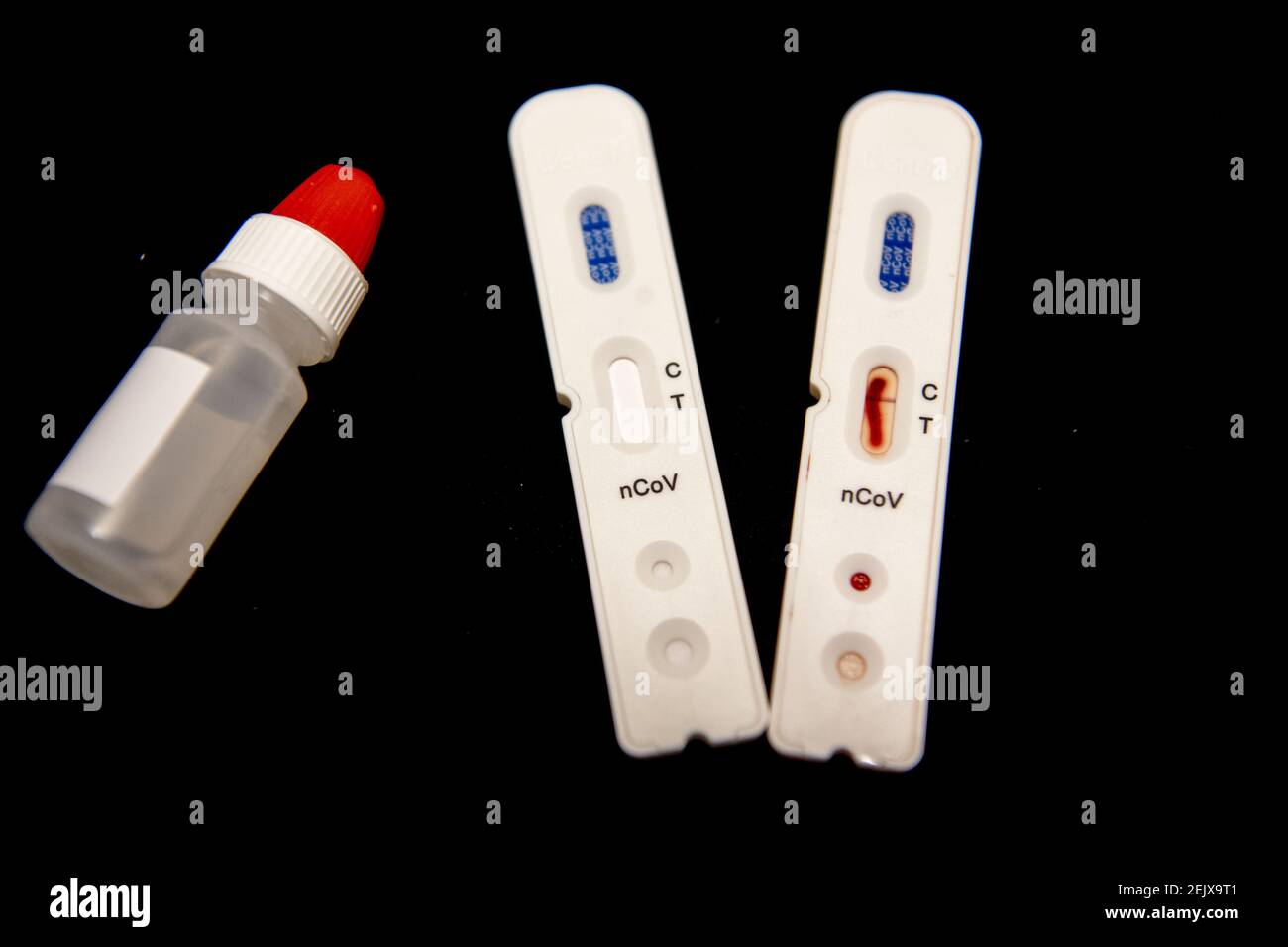 In this photo illustration a set of newly developed quick COVID-19 ...