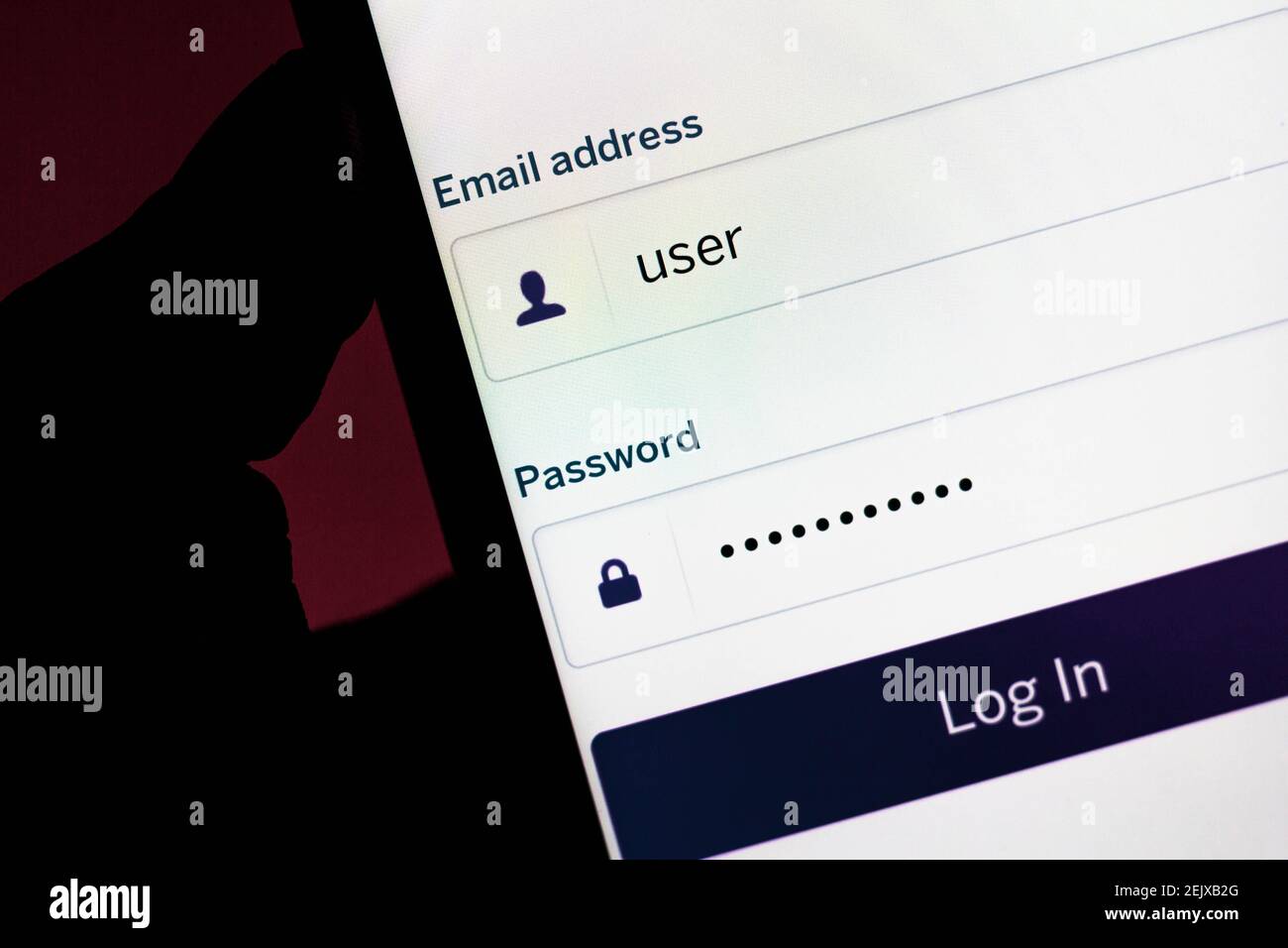 In this photo illustration the login screen displayed on a smartphone ...