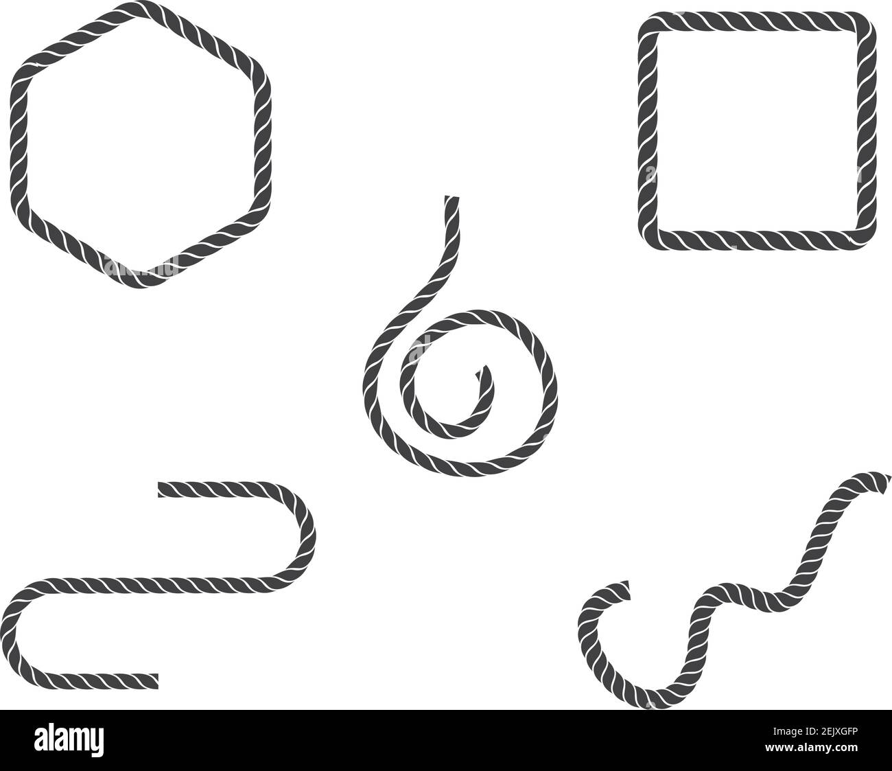 Jute string vintage illustration Black and White Stock Photos & Images ...