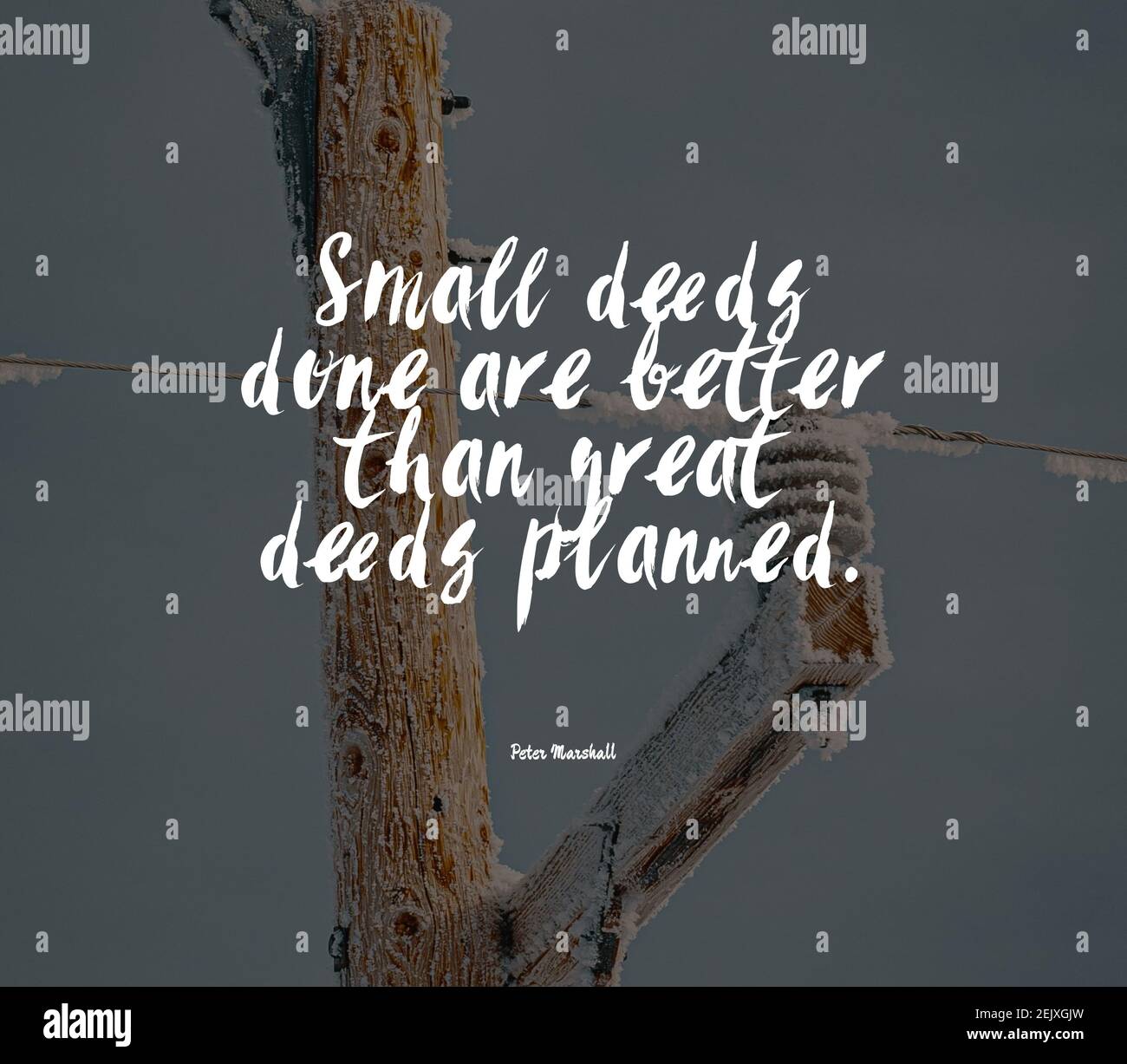 Deeds not words sign hi-res stock photography and images - Alamy