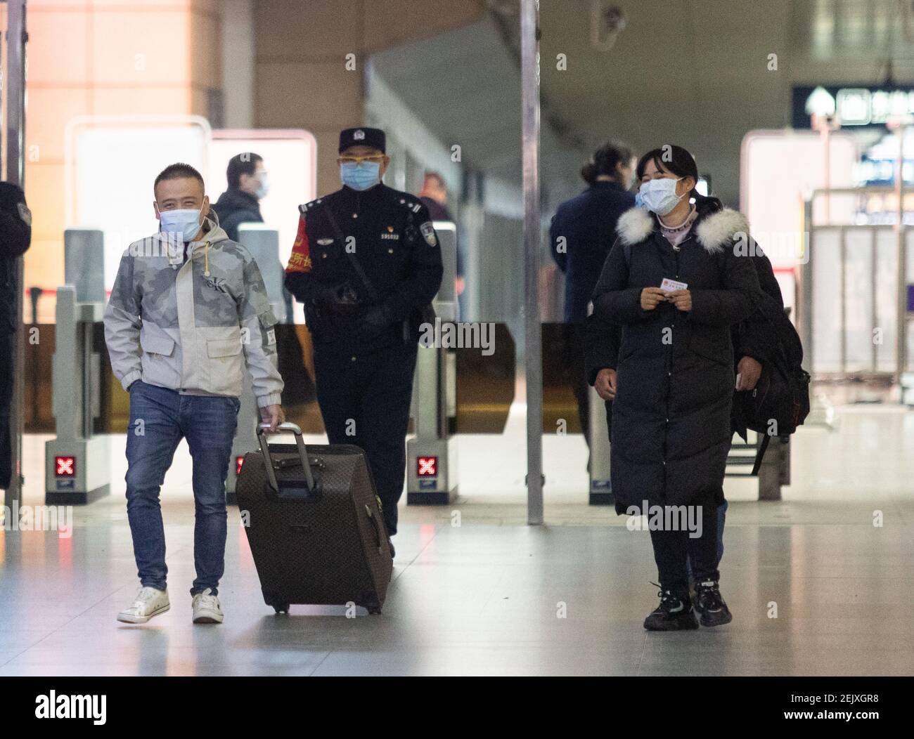 WUHAN, CHINA - MARCH 28, 2020 - Wuchang railway station is the first ...