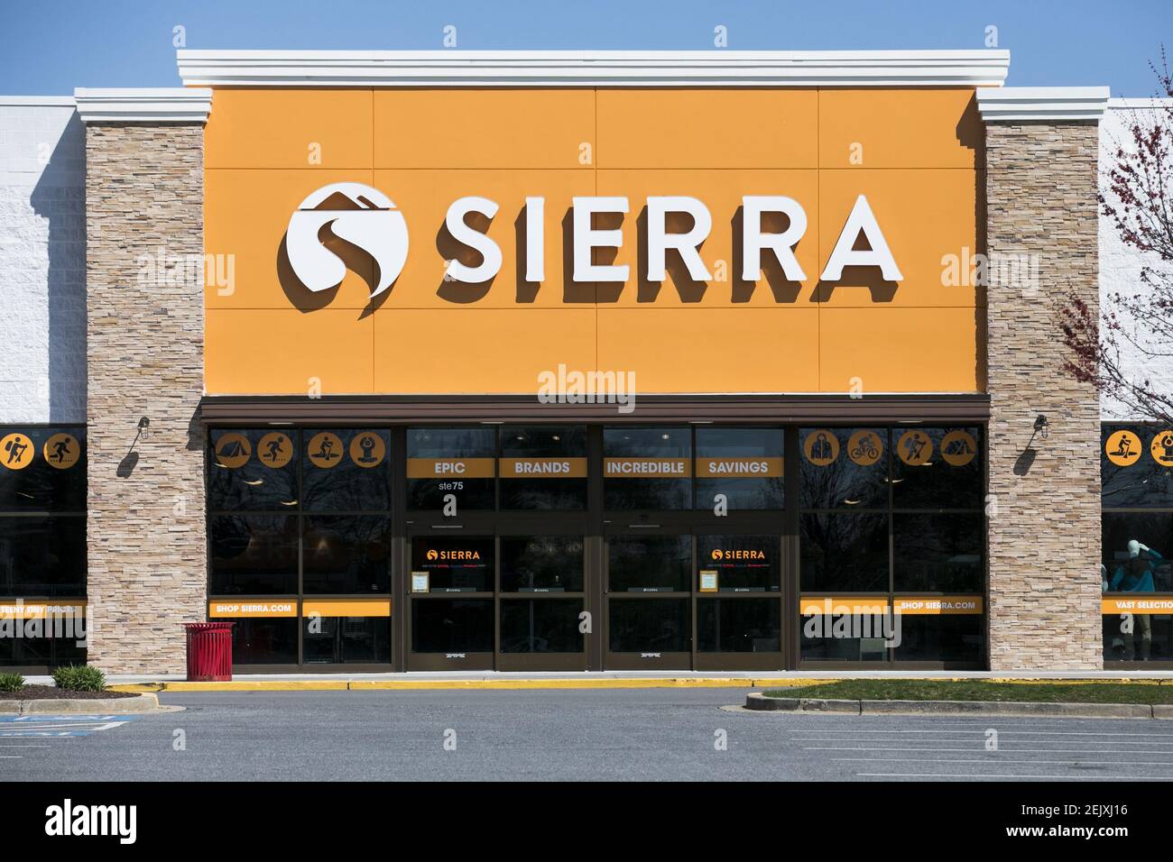 A logo sign outside of a Sierra retail store location in Frederick ...