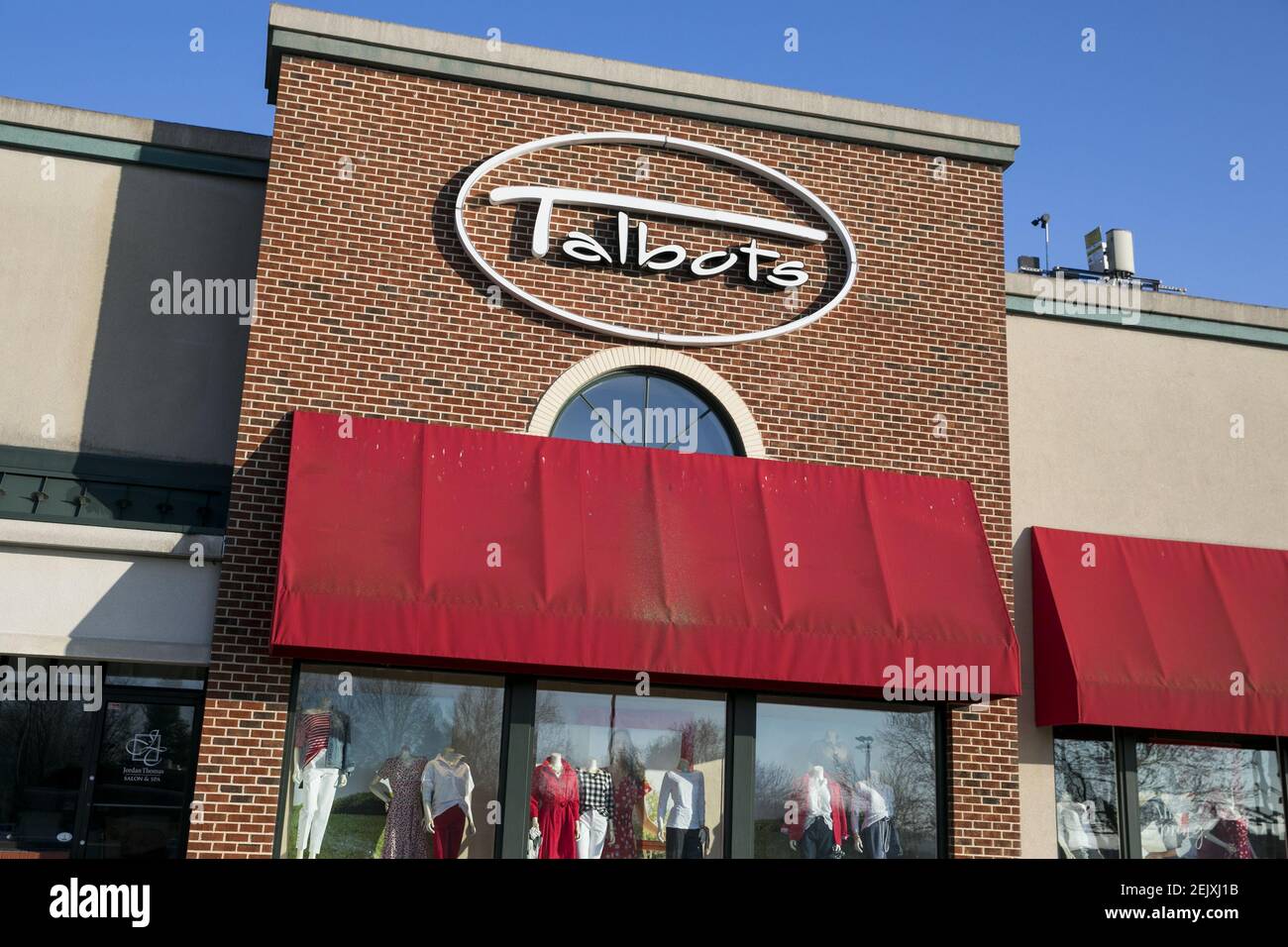 A logo sign outside of a Talbots retail store location in Bel Air ...