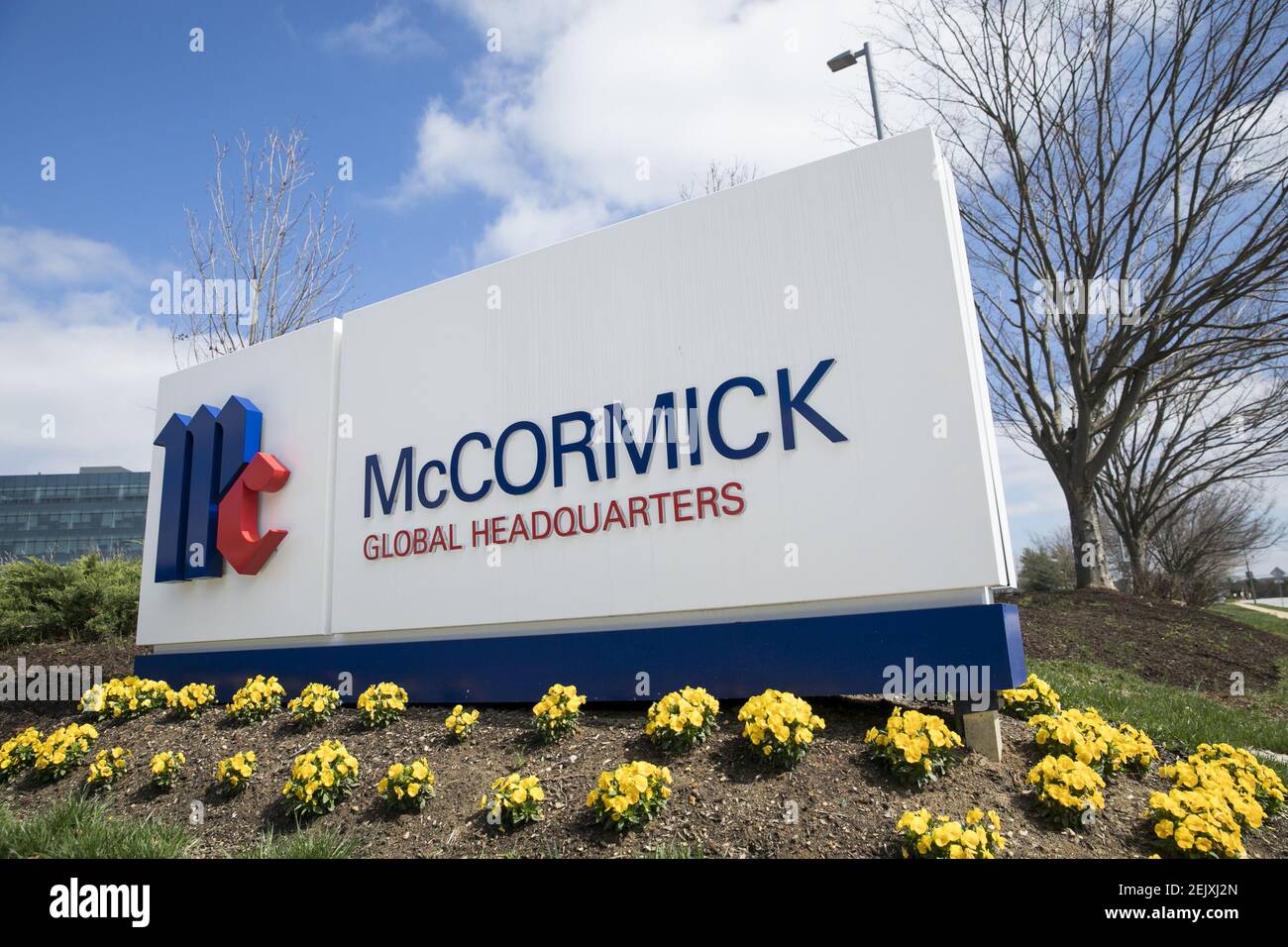 A logo sign outside of the headquarters of McCormick & Company in Hunt ...