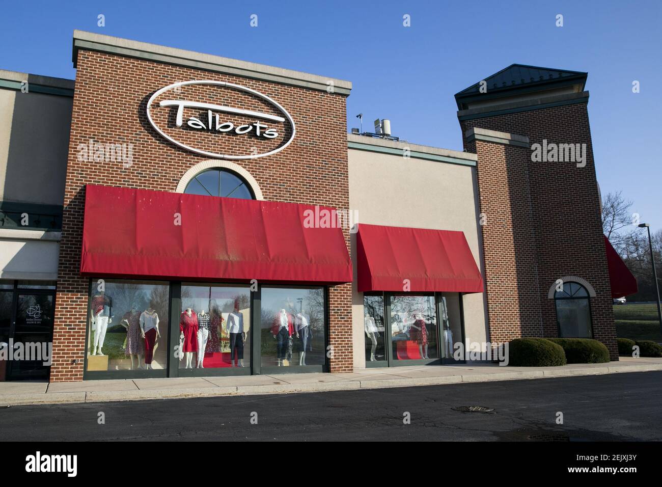 A logo sign outside of a Talbots retail store location in Bel Air ...