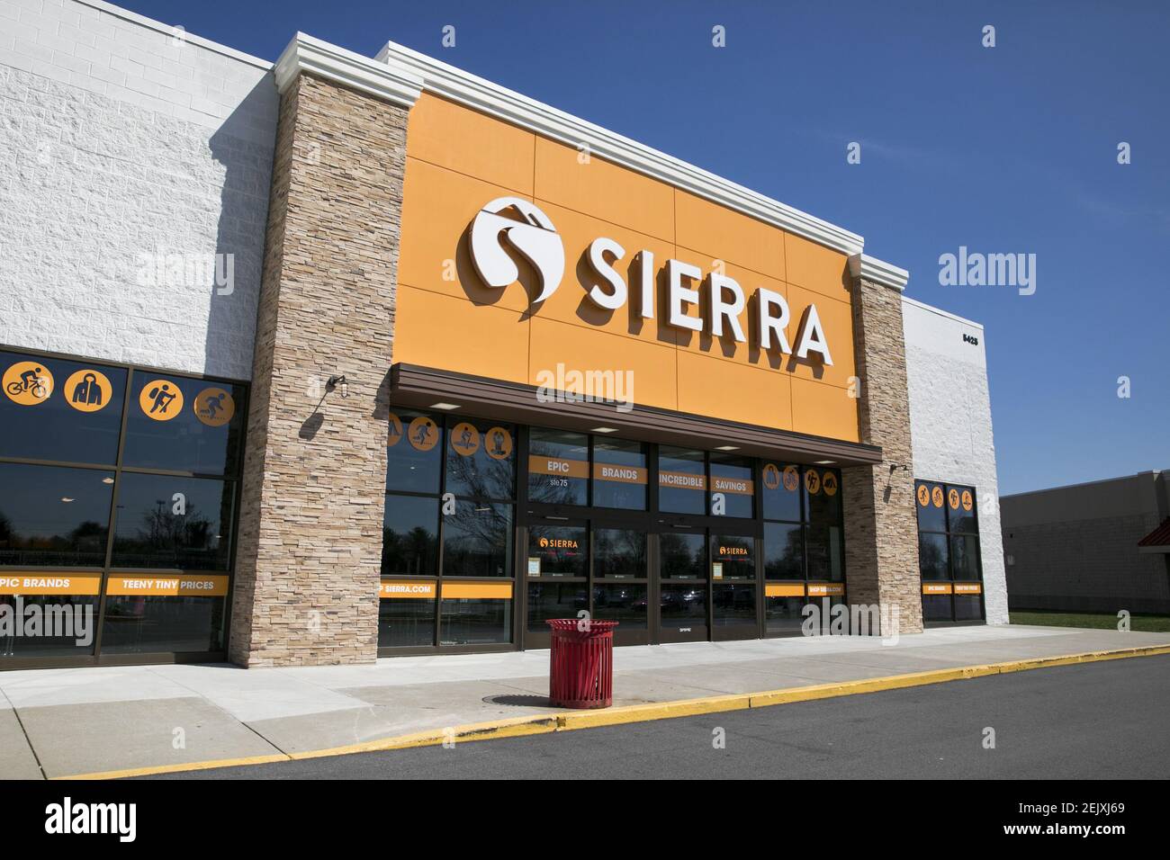 A logo sign outside of a Sierra retail store location in Frederick ...