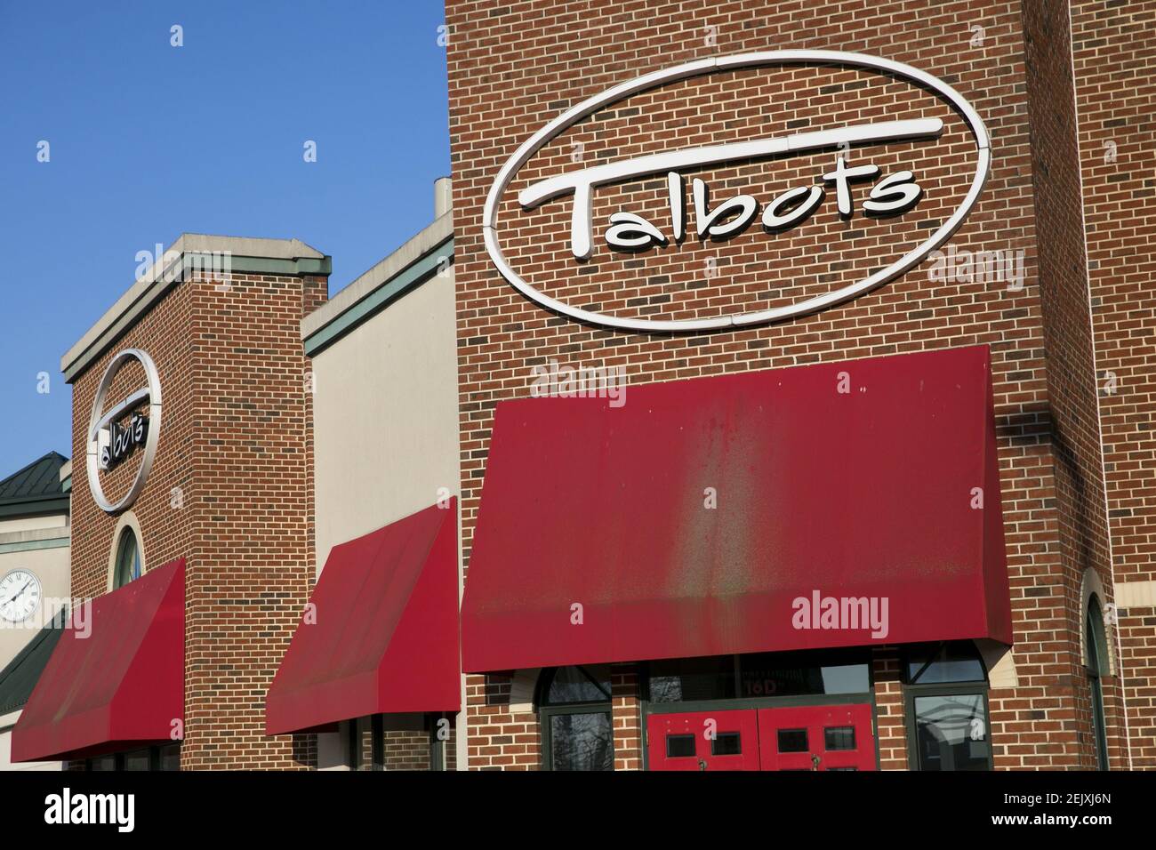 A logo sign outside of a Talbots retail store location in Bel Air ...