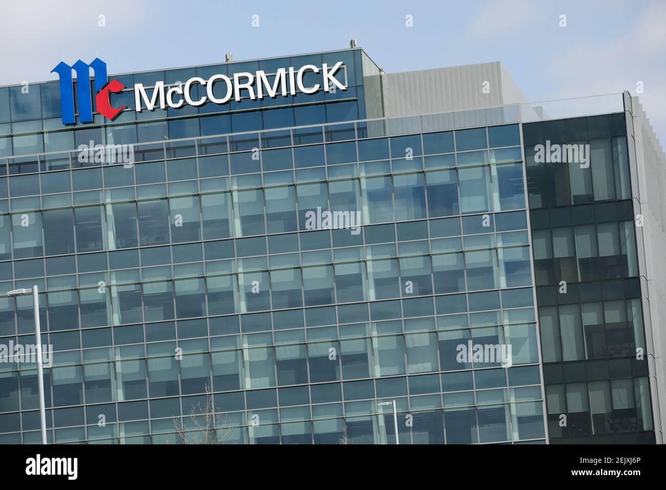 A logo sign outside of the headquarters of McCormick & Company in Hunt ...