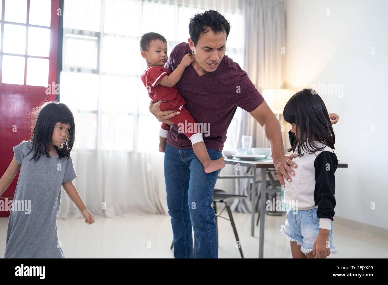 Toys children argue hi-res stock photography and images - Alamy