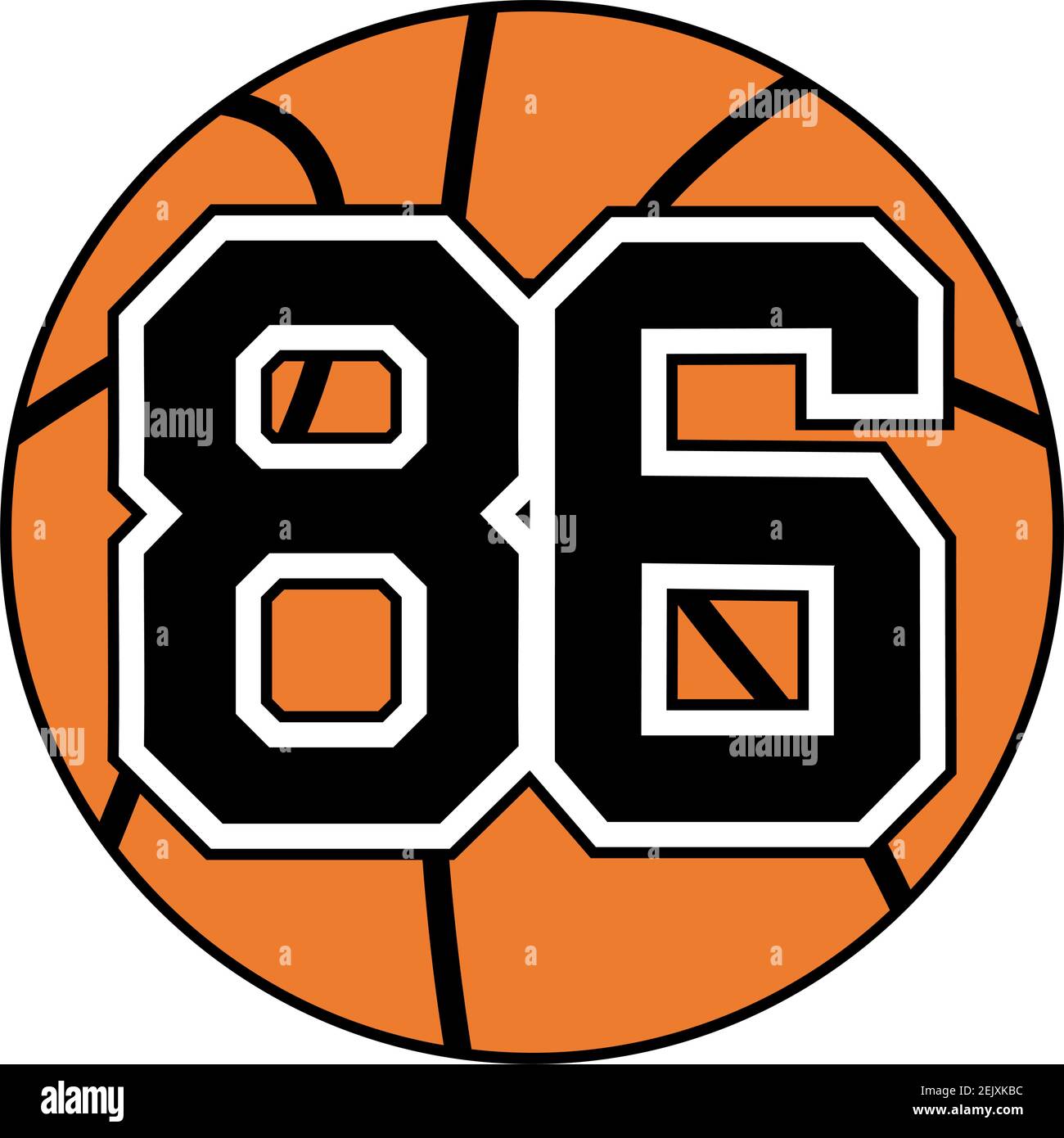 ball of basketball with the number 86 Stock Vector Image & Art - Alamy