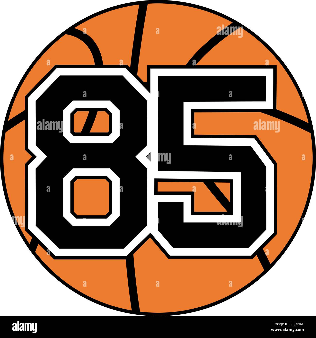 ball of basketball with the number 85 Stock Vector Image & Art - Alamy