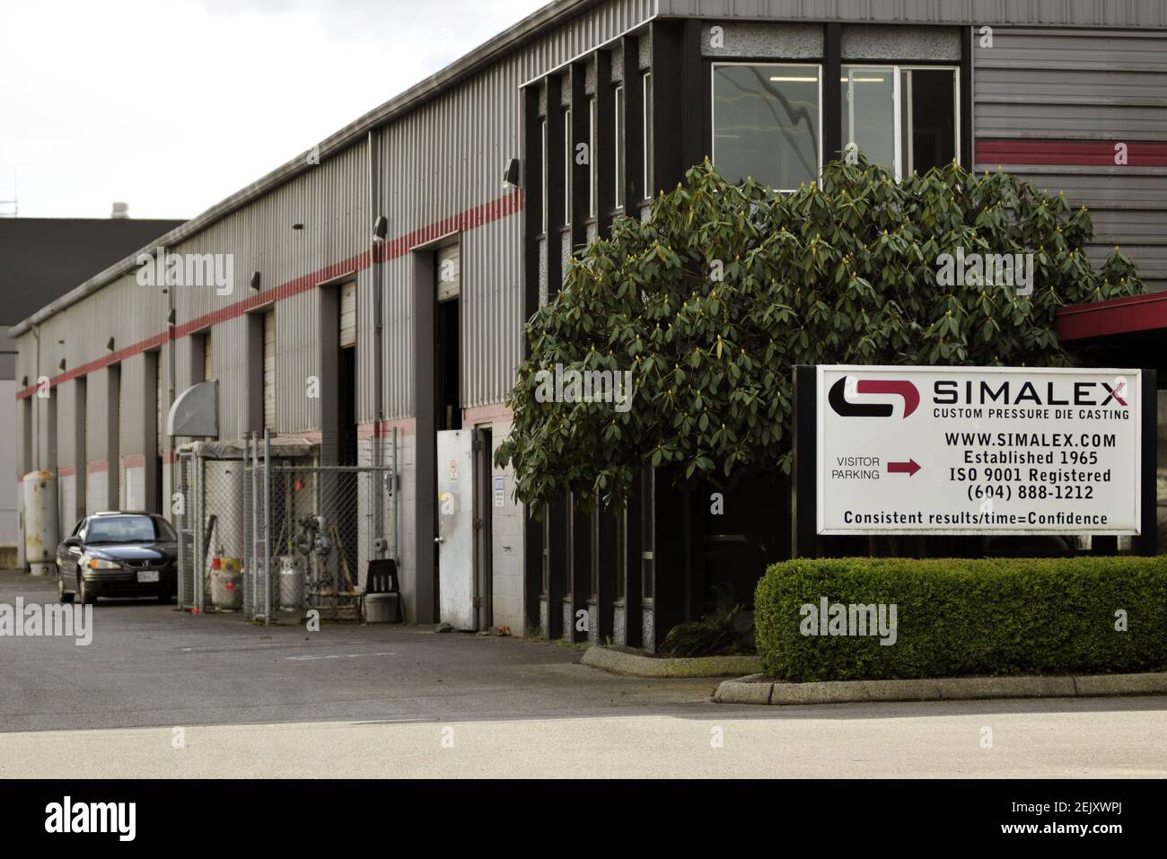 Company name signs are seen on the Simalex (Custom Pressure Die Casting ...