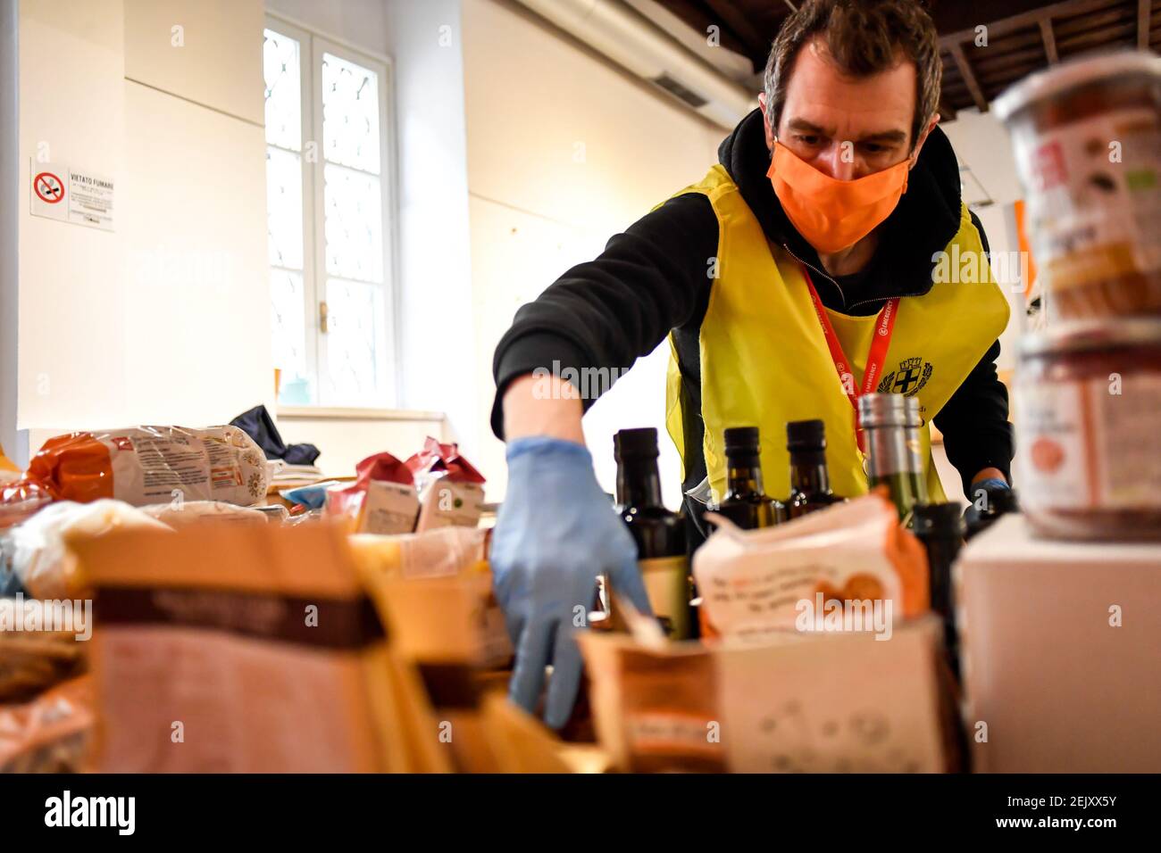 1 April 2020 Milano (Italy) Volunteer emergency brigades, a group of ...