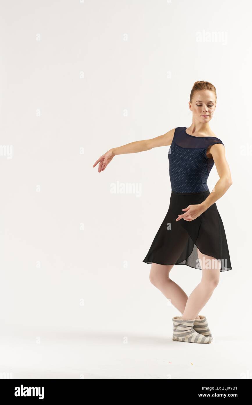 Elegant woman ballerina dance classical art performance style Stock ...