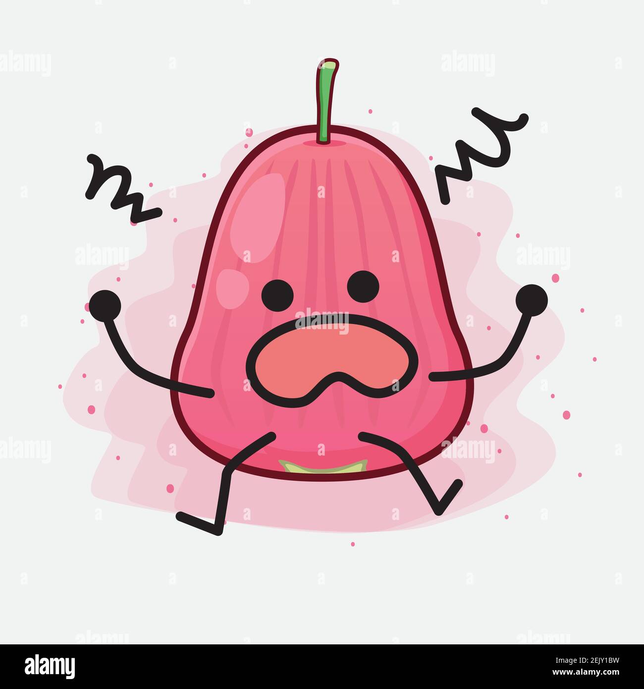 Vector Illustration of Java Apple Fruit Character with cute face ...