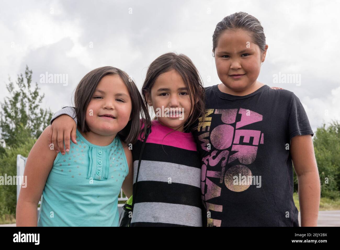 Native girls , Northern Quebec, Canada Stock Photo - Alamy