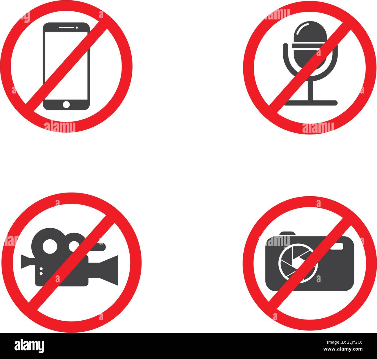 Sign No Photos Video High Resolution Stock Photography and Images - Alamy