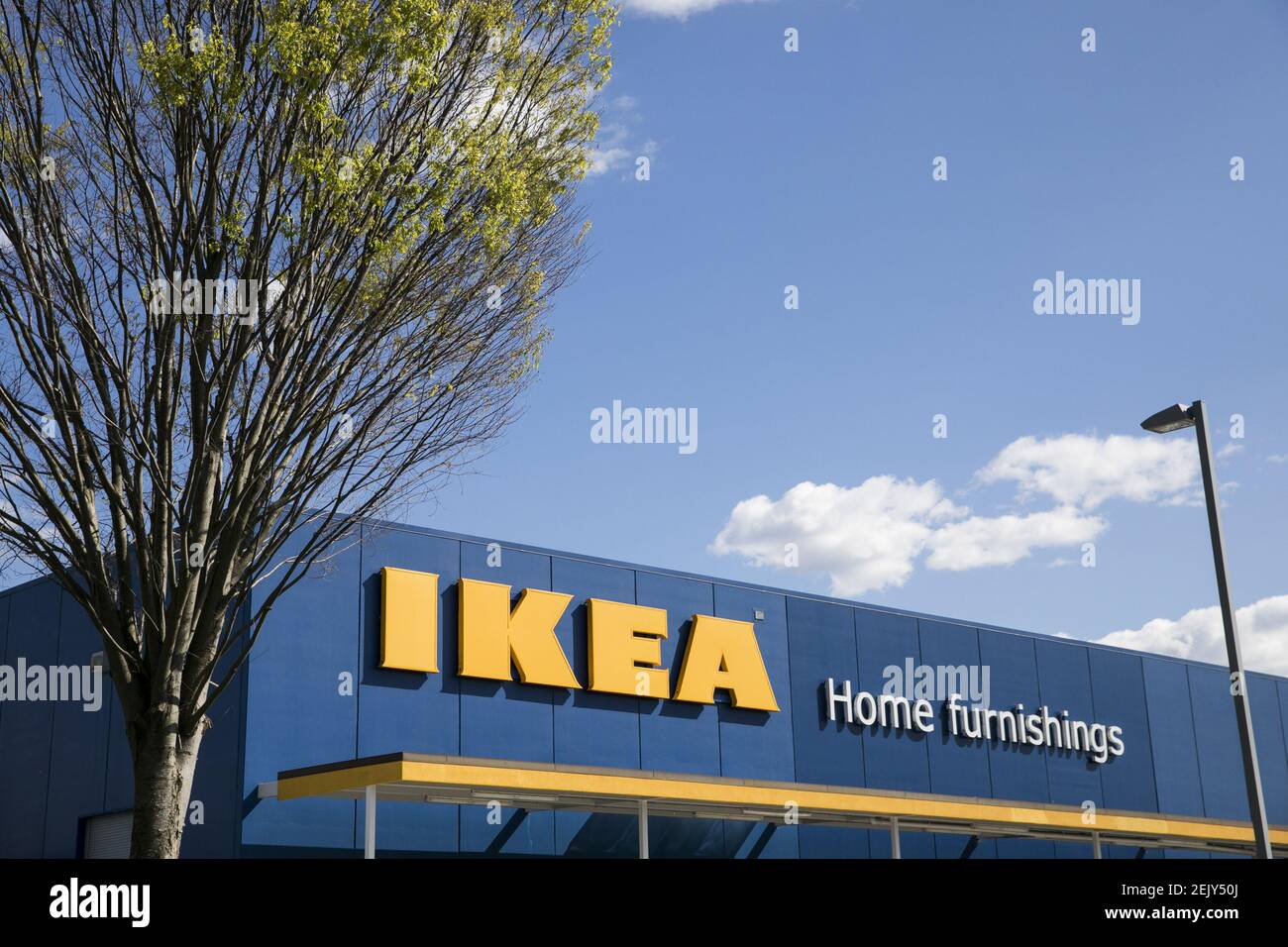 A logo sign outside of a Ikea retail store location in Woodbridge ...