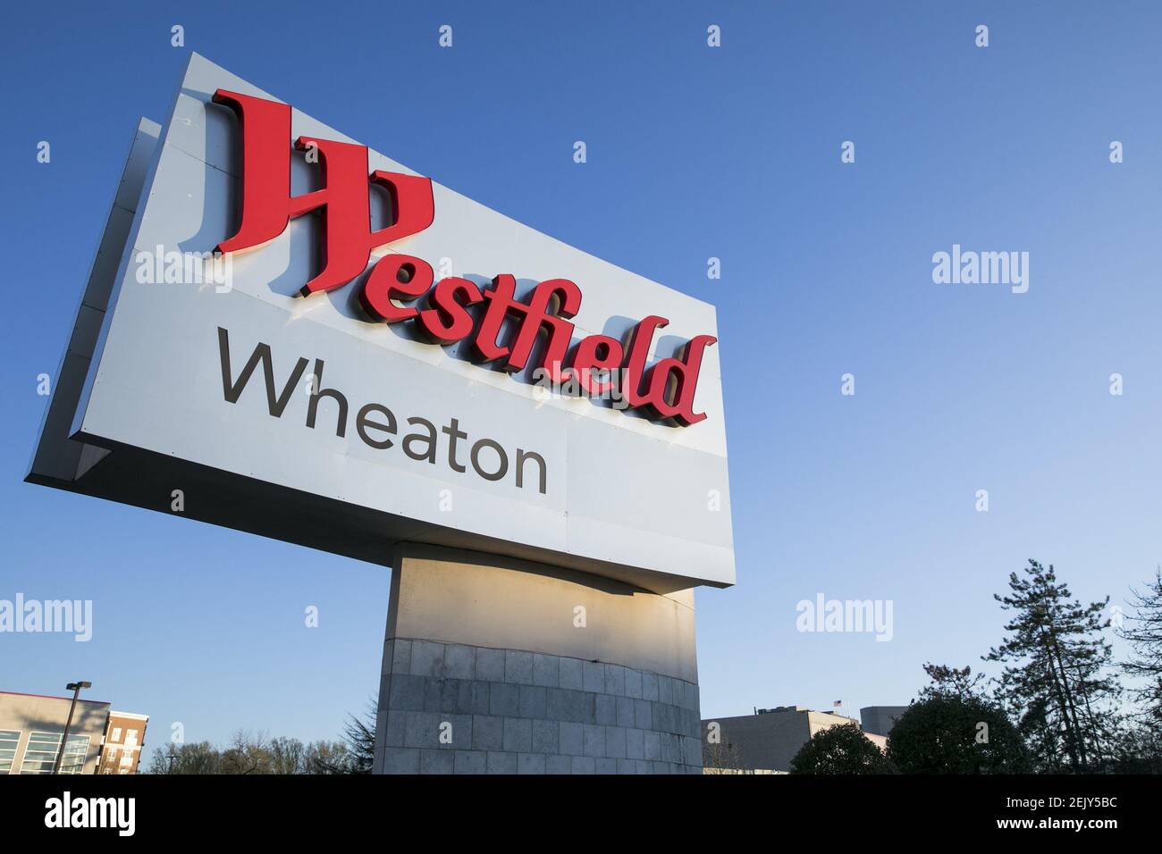 A logo sign outside of the Westfield Wheaton shopping mall in Wheaton ...