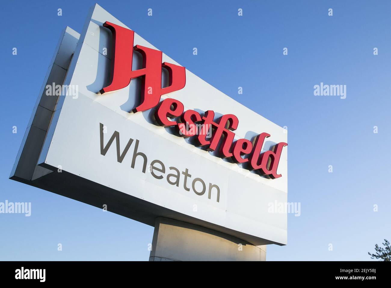 A logo sign outside of the Westfield Wheaton shopping mall in Wheaton ...