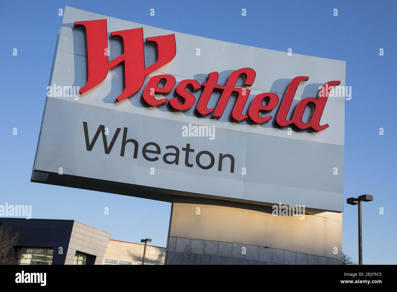 A logo sign outside of the Westfield Wheaton shopping mall in Wheaton ...