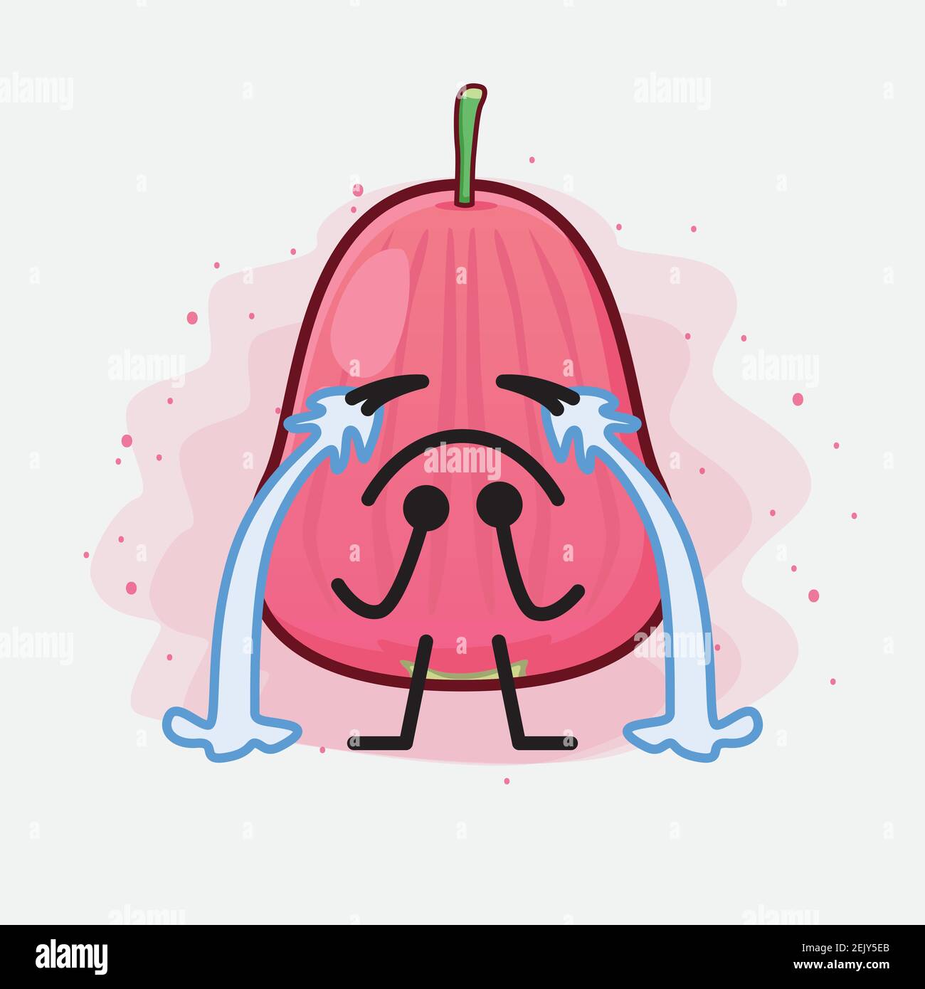 Vector Illustration of Java Apple Fruit Character with cute face ...