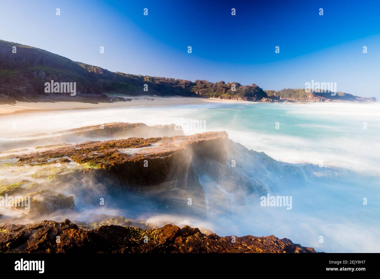 Coastline along Bingie and Meringo Beach in Eurobodalla National Park ...