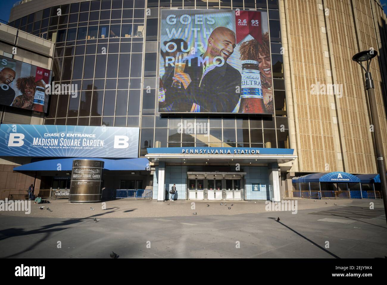 A quiet Pennsylvania Station in the New York on Monday, April 6, 2020 ...
