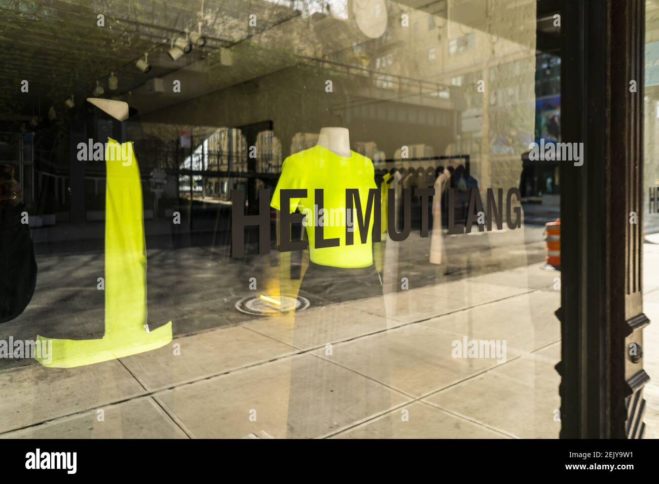 The closed Helmut Lang store in the Meatpacking District in New York on ...