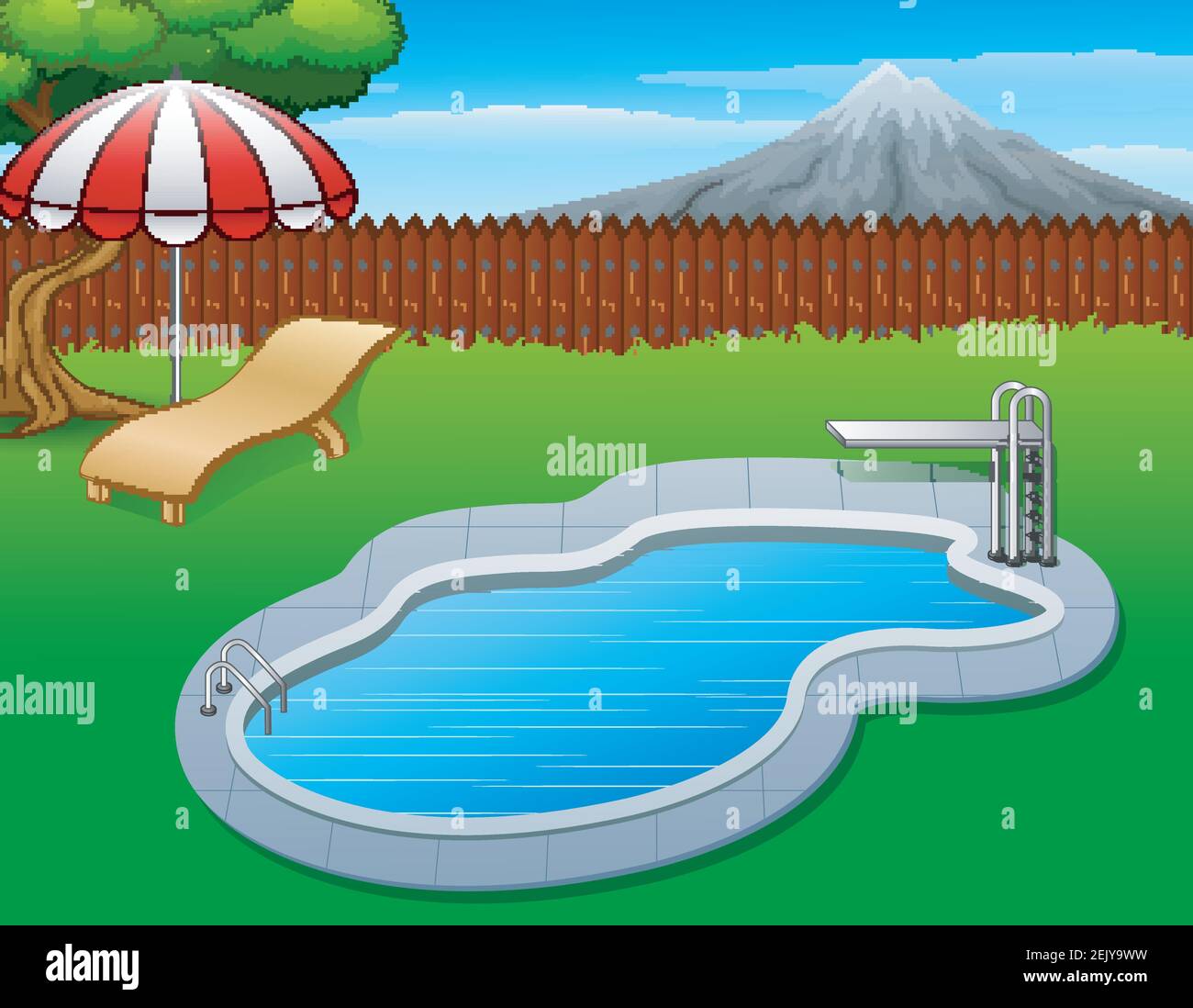 Vector illustration of Swimming pool summer Stock Vector Image & Art ...