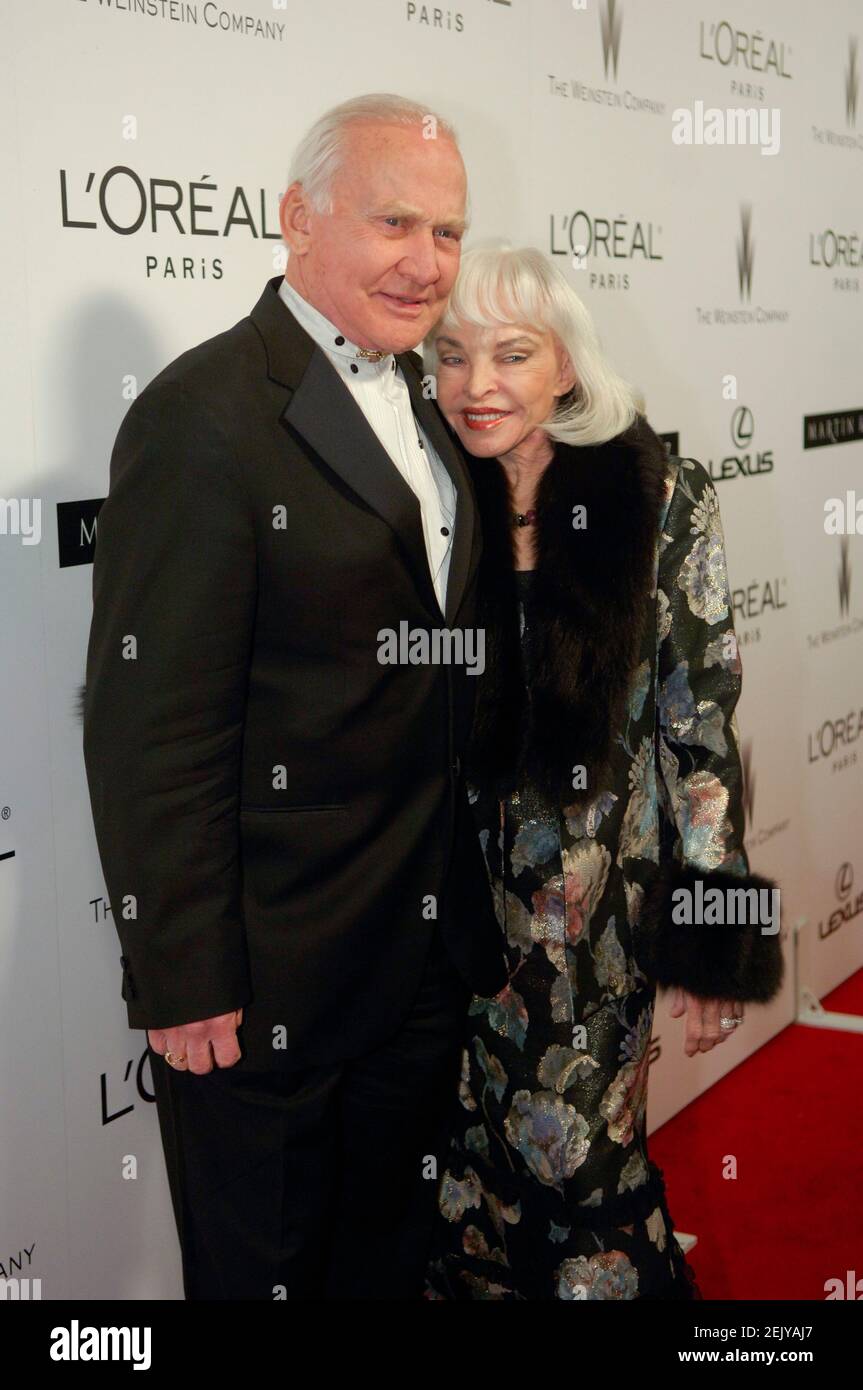 Buzz Aldrin and Lois Driggs Aldrin attends arrivals for Weinstein Co ...