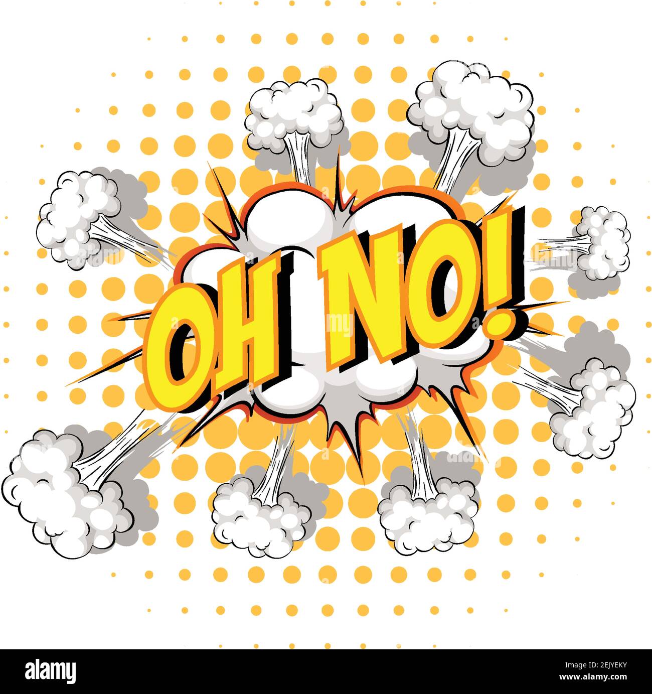 Comic speech bubble with oh no text illustration Stock Vector Image ...